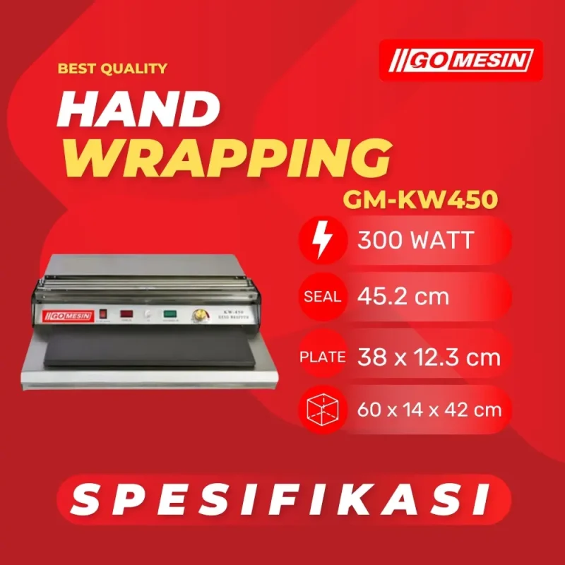 Hand Wrapping GM-KW450 Mesin Plastik Wrap - Gomesin